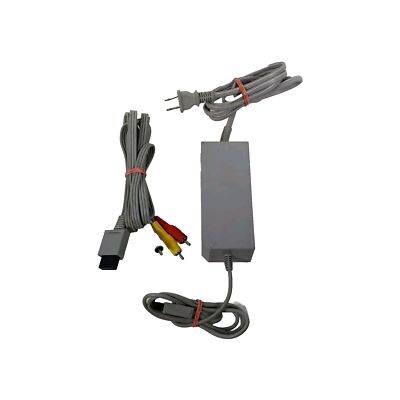 Official OEM Nintendo Wii Power Supply Ac Adapter + AV Cables | eBay