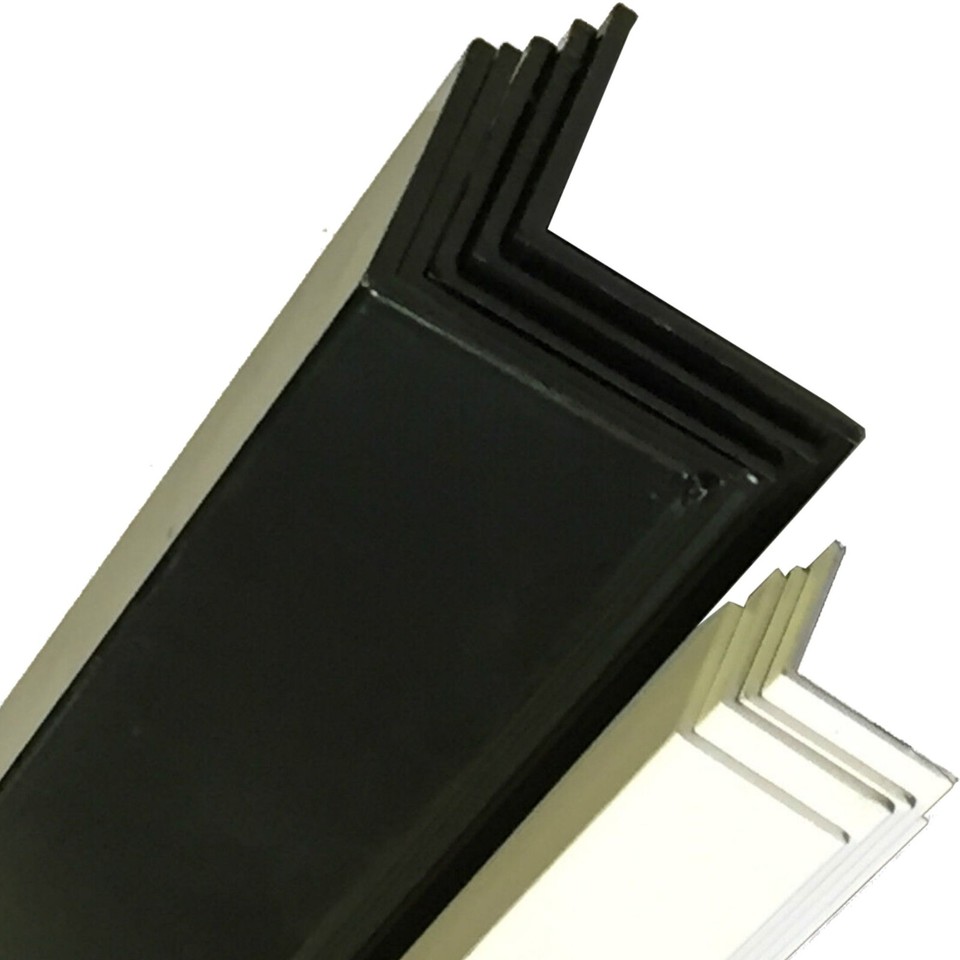 Aluminium Angle Powder Coated White Or Black All Sizes 1.6mm 3mm Thick ...