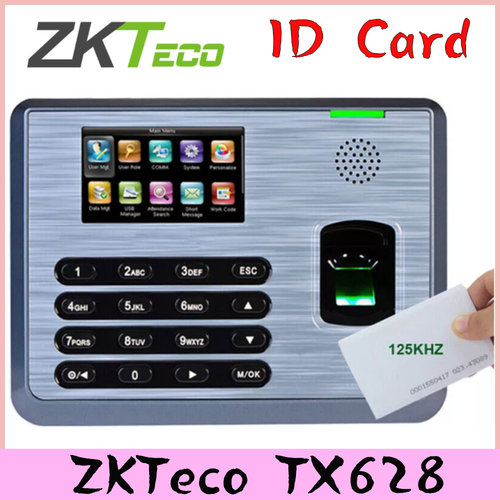 ZKteco TX628 TCP/IP Fingerprint 125K Card Time Attendance Fingerprint ...