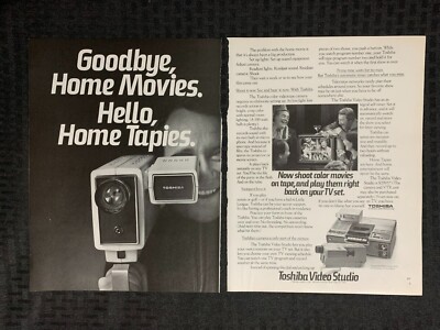 1978 TOSHIBA VIDEO STUDIO 8.5x11" Video Print Ad VG+ 4.5 Goodbye Home ...