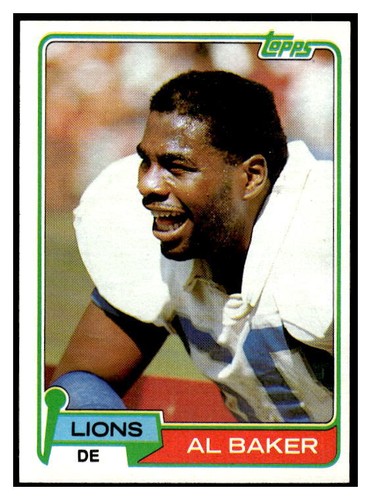 1981 Topps #175 Al Baker Detroit Lions Excellent | eBay