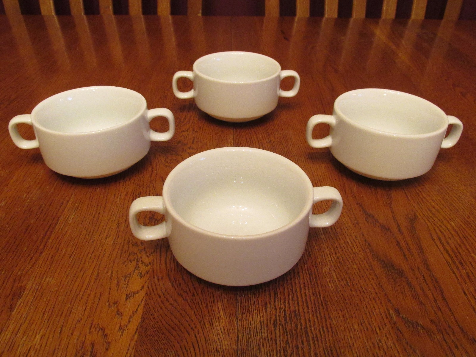 Four United Airlines Oneida White China Double Handle Soup Bowls ...