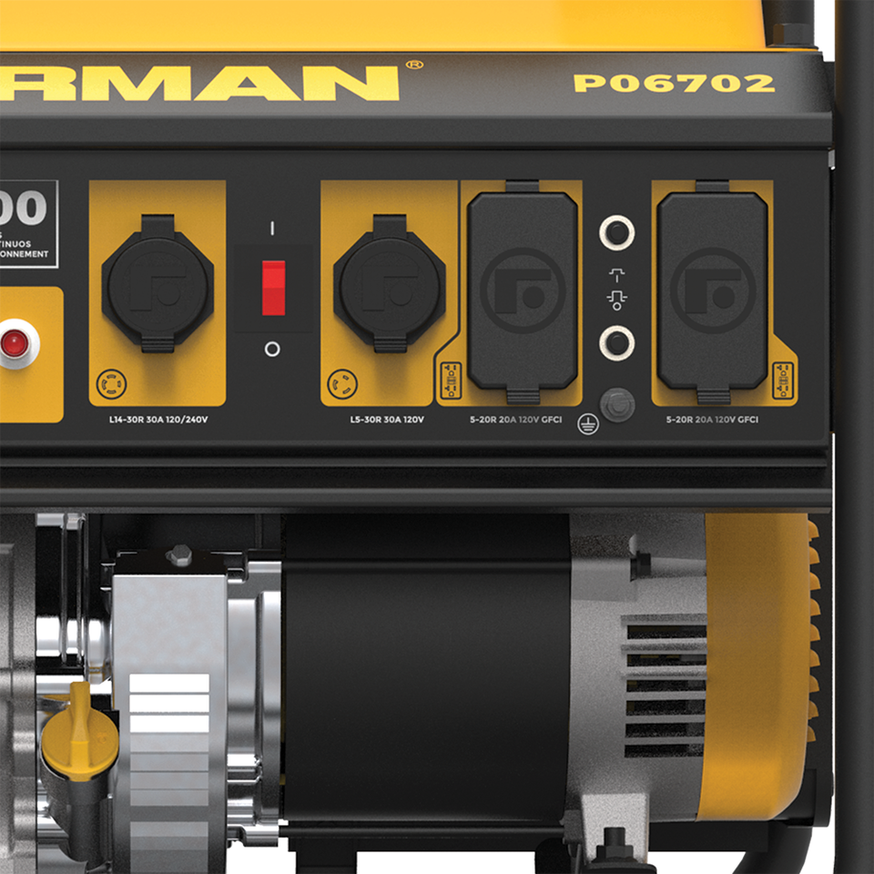 FIRMAN P06702 Gas Portable Generator 8350W Recoil Start 120/240V With ...
