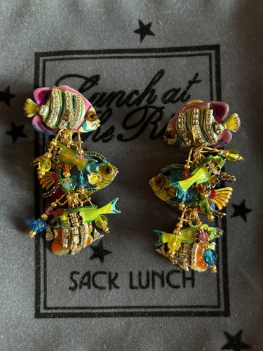 Lunch At The Ritz TORTOLA FISH clip Earrings: RARE!!! | eBay