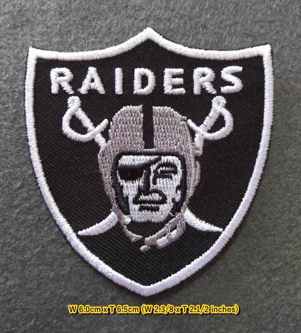 Raiders Football Logo Embroidery Patches on, iron on and sew on clothes ...