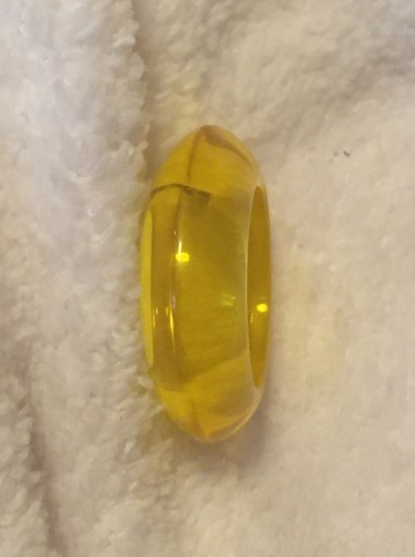Lucite Translucent Yellow Hoop Ring Size 8.5 | eBay
