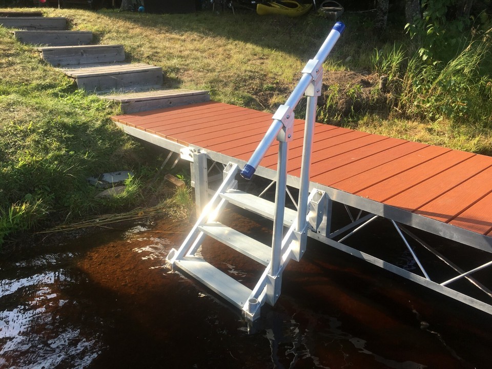 Aluminum Dock Stairs (5-Steps) | Jack Docks No-Skid Stair Kit with ...