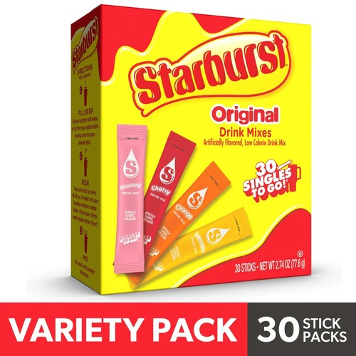 Starburst Original Variety Pack Drink Mix Singles-To-Go Packets Zero ...