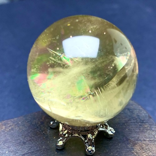 27G Natural Beautiful smokey yellow quartz crystal rainbow mineral ...