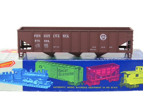 ROUNDHOUSE 1488 HO 3 BAY BROWN HOPPER PENNSYLVANIA KIT UNBUILT BOXED L ...