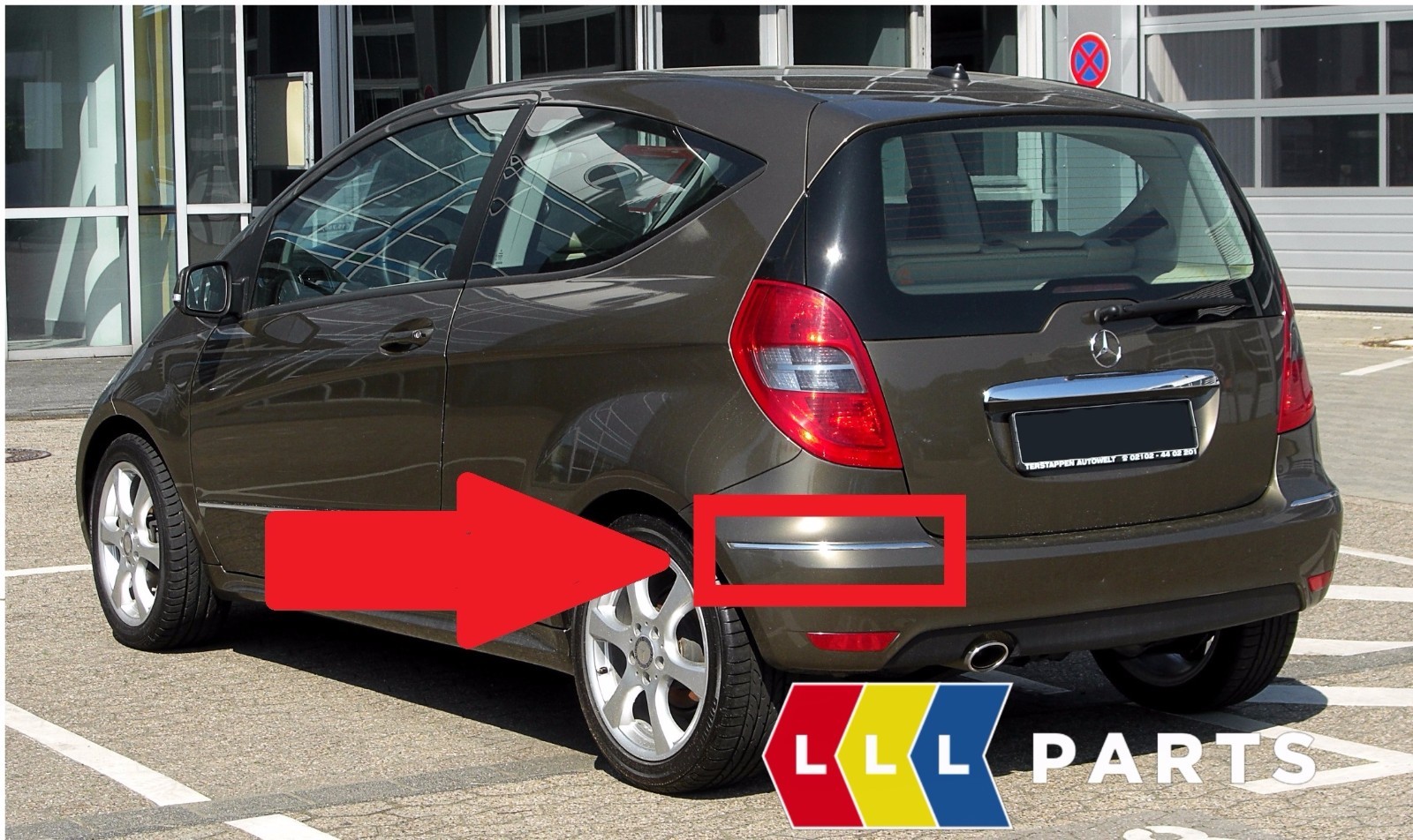 NEW GENUINE MERCEDES BENZ MB A CLASS W169 REAR BUMPER CHROME TRIM LEFT ...