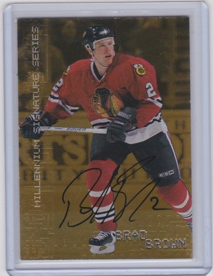 99-00 1999-00 BE A PLAYER MILLENNIUM BRAD BROWN AUTOGRAPH GOLD 55 ...