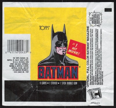 1989 Topps Batman Series 1 Opened Wax Pack Wrapper BB525 | eBay