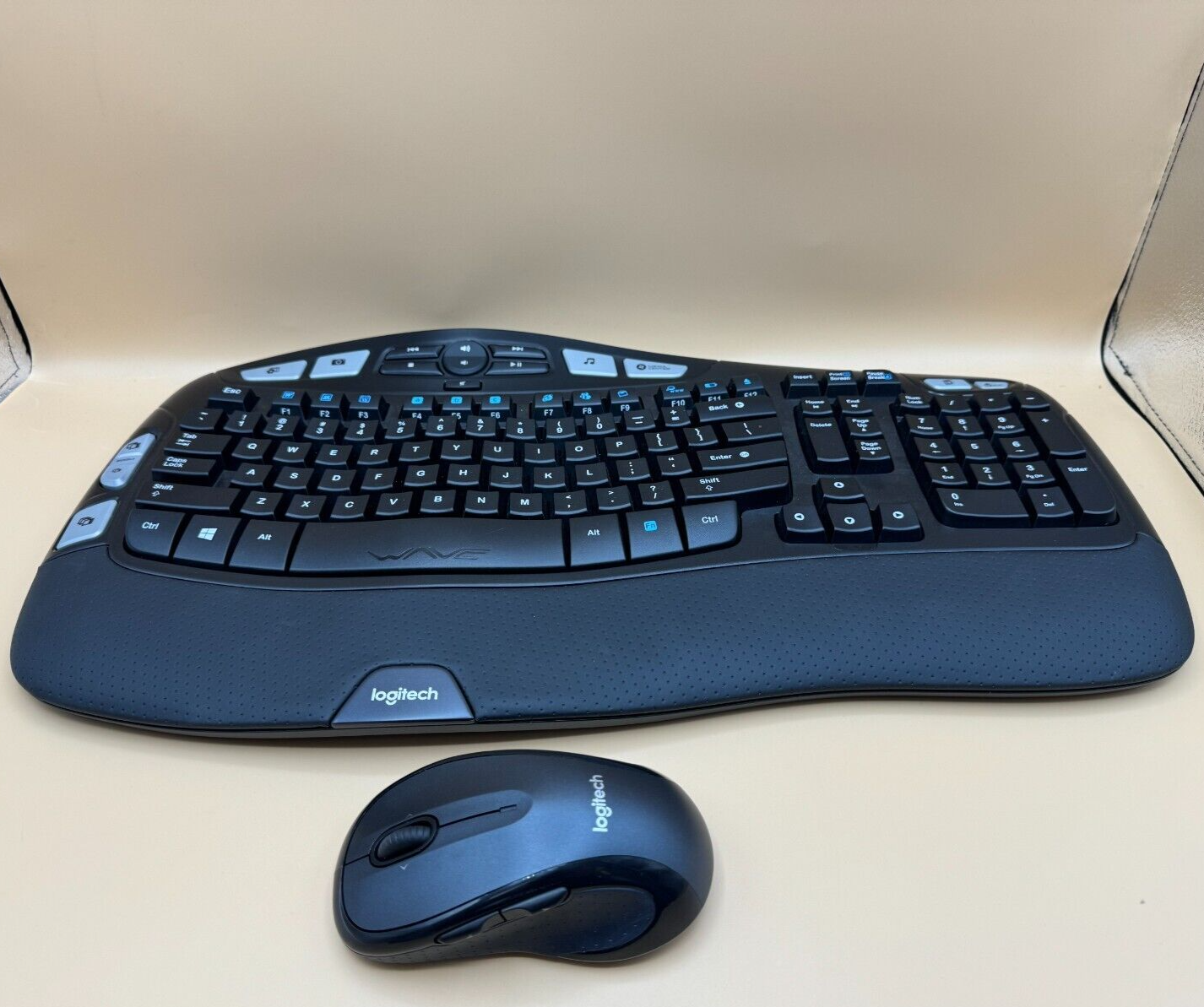Logitech K350 820-002546 Wireless Wave Keyboard and Mouse | eBay