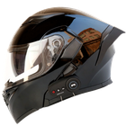 Bluetooth Motorcycle Helmet Flip Up Modular Moto Helmets With Tail DOT ...
