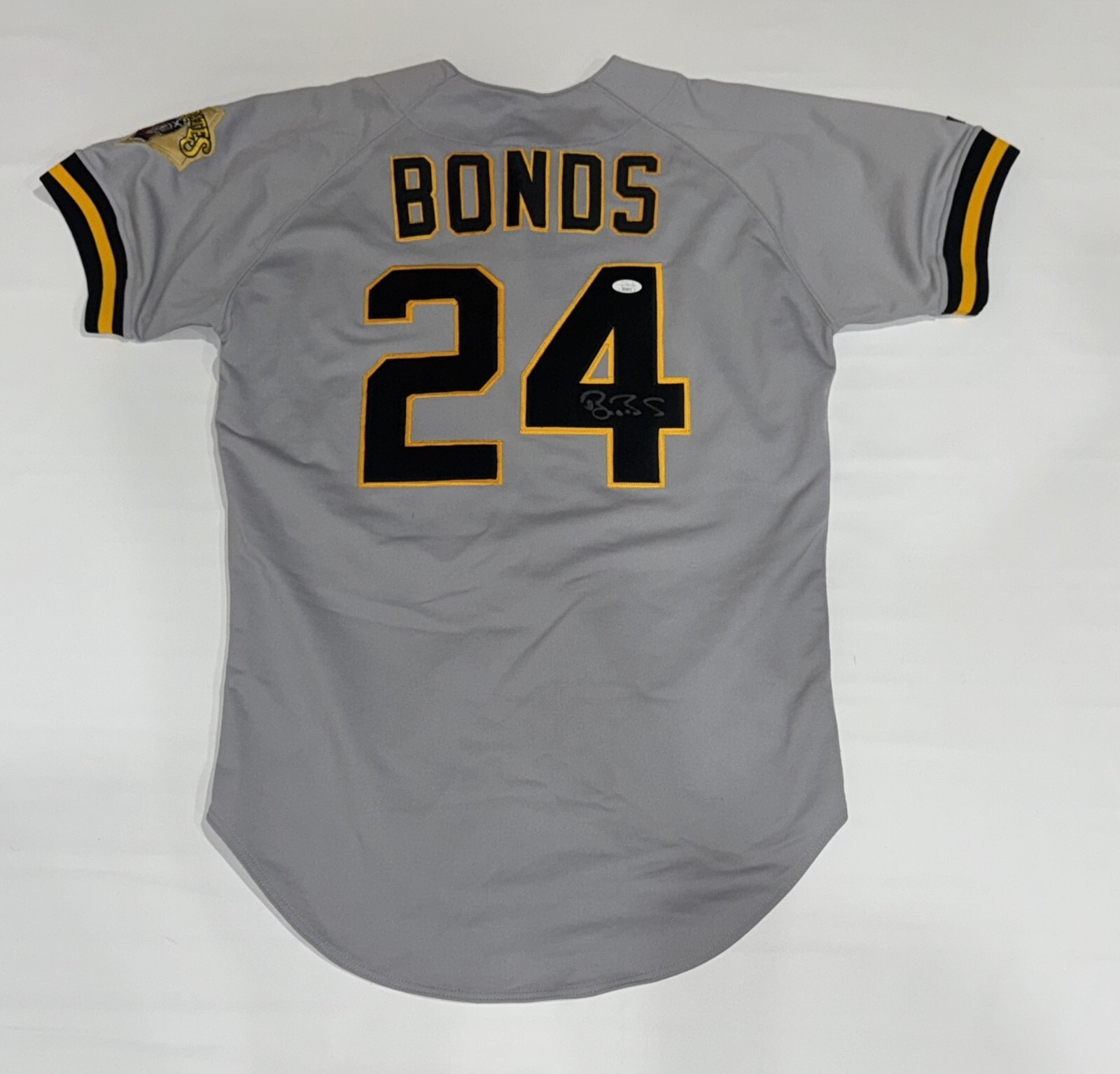 BARRY BONDS SIGNED AUTHENTIC PITTSBURGH PIRATES RUSSELL ATHLETIC JERSEY ...