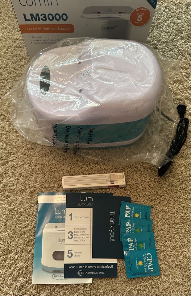 Lumin CPAP Mask Cleaner LM3000 3B Medical UV Sanitizer | eBay