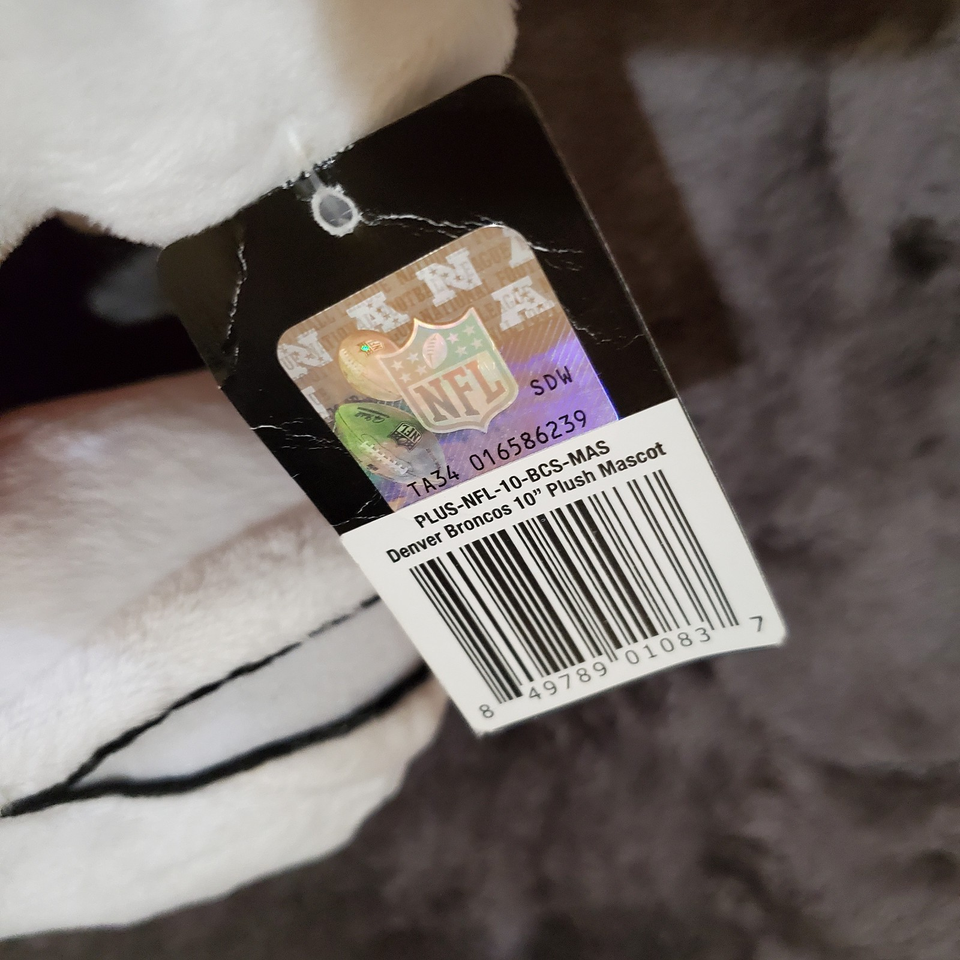 Miles Denver Broncos NFL Mascot 00 Stuffed Animal Plushie VTG Bleacher ...