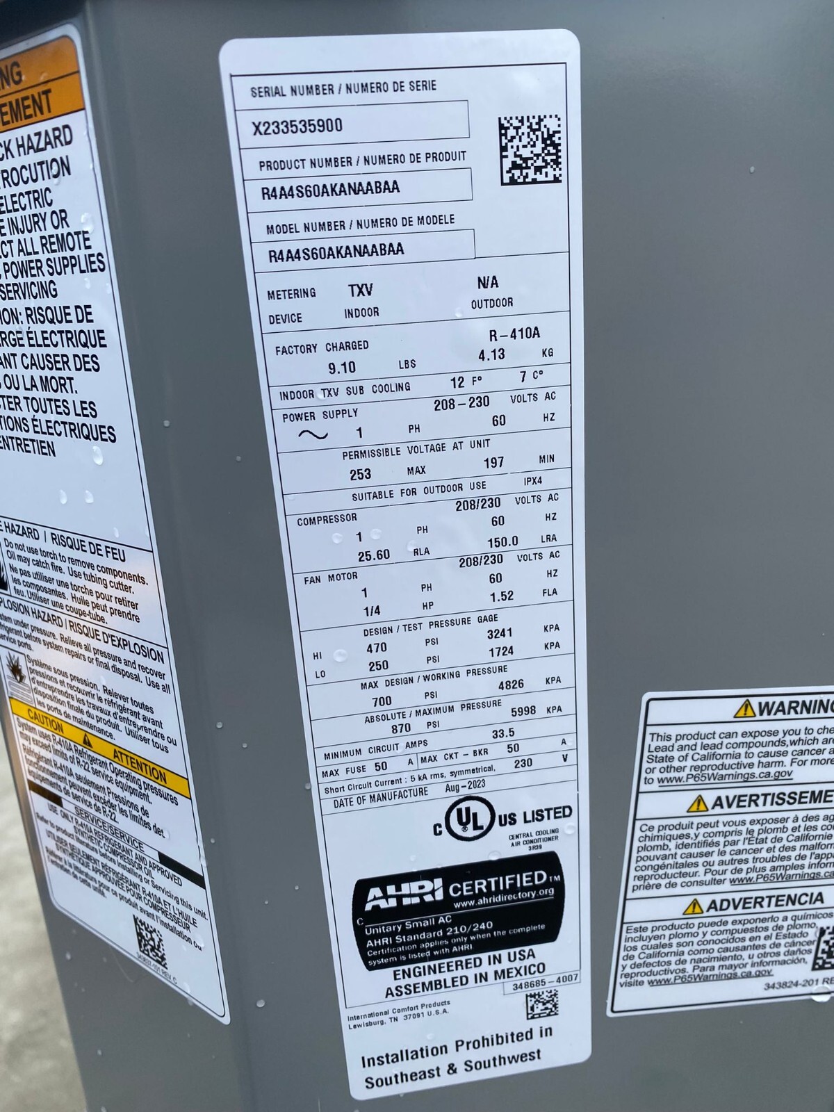 ICP 5 ton Air Conditioning Condenser Unit | eBay