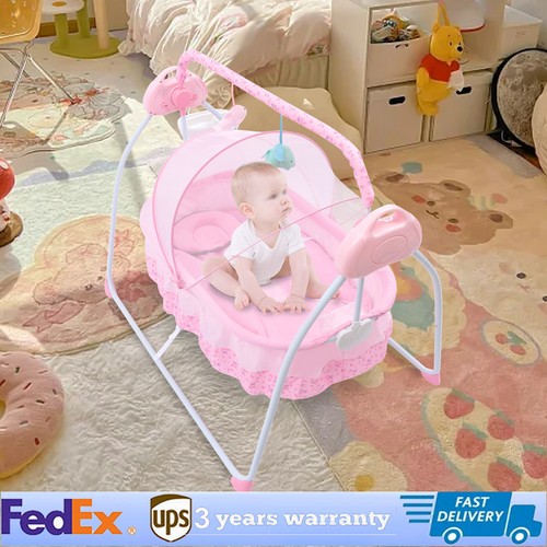 Baby Swing Bouncer Electric Baby Crib Cradle Infant Rocker Seat Chair ...