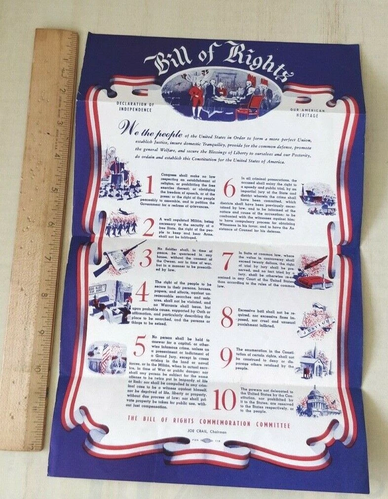 Bill Of Rights Amendments 1 10 List