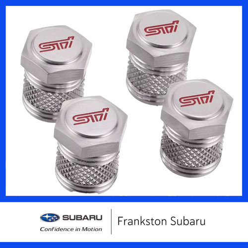 Genuine Subaru STI Wheel Rim Tyre Valve Stem Cap Set of 4 | eBay Australia