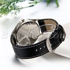 Men's Simple Casual Big Scale Dial Leather Strap Date Quartz Wrist ...