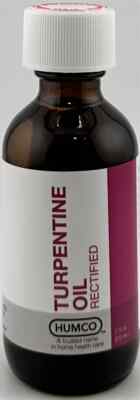 1 HUMCO TURPENTINE OIL RECTIFIED 2 oz. 100% PURE TURPENTINE OIL (MADE ...