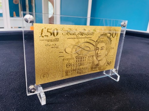 24k CARAT GOLD BANK NOTE RARE & UNIQUE £50 MINT | eBay UK