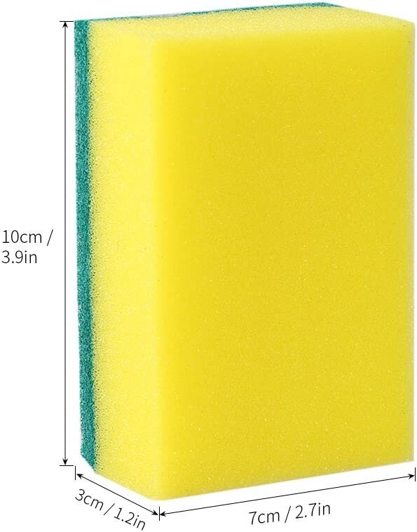 20x Multi-Purpose Double-Faced Cleaning Scrub Sponge for Kitchen Garage ...