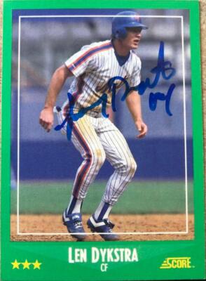 Lenny Dykstra Autographed 1988 Score #370 | eBay