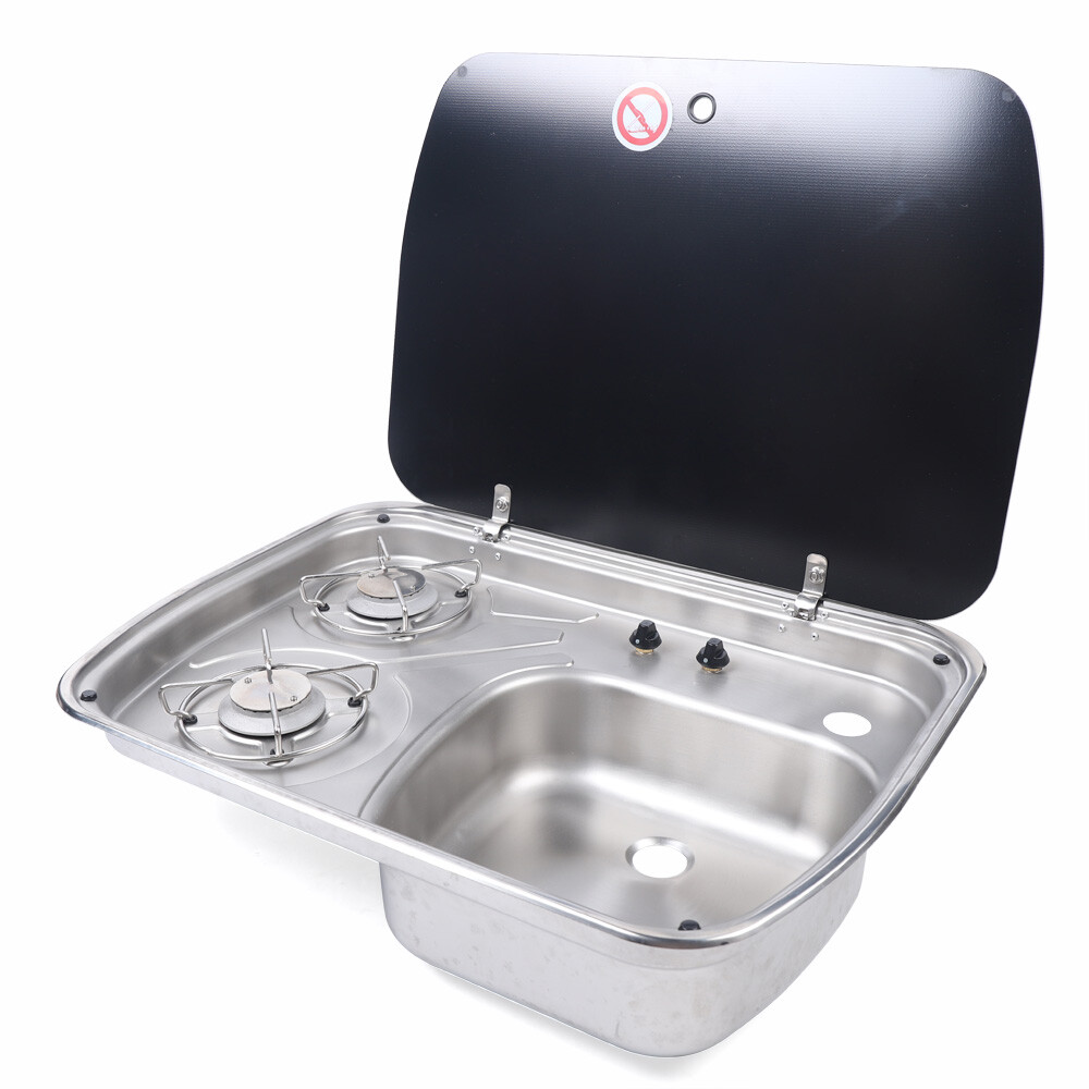 Camper Van Stove Sink RV Camper 2-Burner Gas Cooktop With Sink - LPG ...