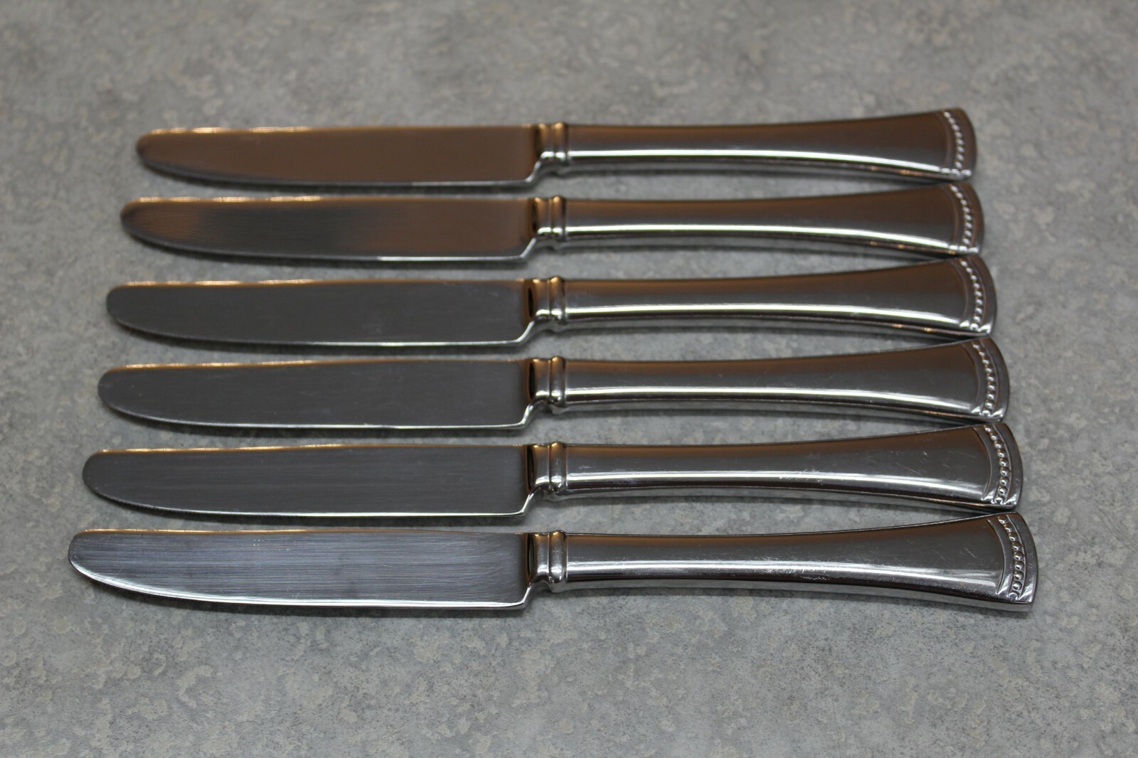 Set of 6 Solid LENOX PORTOLA Dinner Knives Stainless Steel Indonesia 9 ...