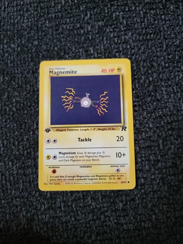 Pokémon Team Rocket 1st Edition Regular Finish Magnemite 60/82 NM-MT ...