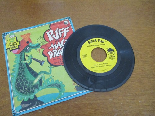 Peter Pan Records 45 ext Children's ~PUFF THE MAGIC DRAGON record music ...