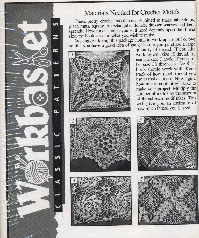 NEW CLASSIC PATTERNS CROCHET MOTIFS BY THE STAFF OF WORKBASKET 5 ...