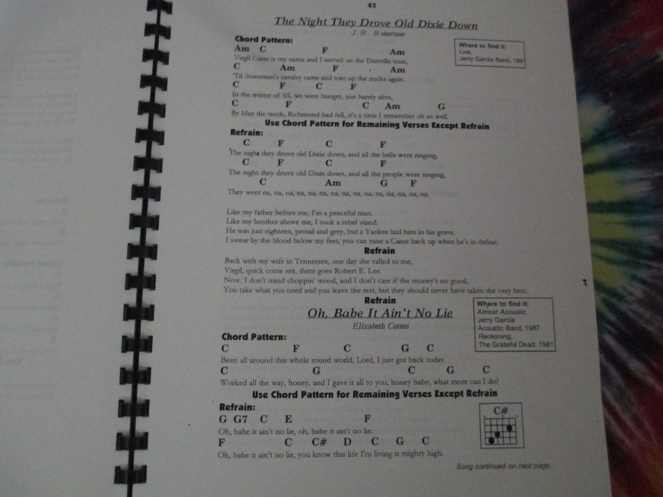 GRATEFUL DEAD JERRY GARCIA FACE LYRICS MUSIC CHORDS SONG DISCOGRAPHY ...