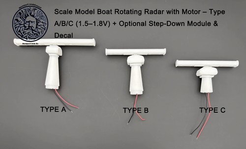 Scale Model Boat Rotating Radar with Motor + Optional Step-Down Module ...