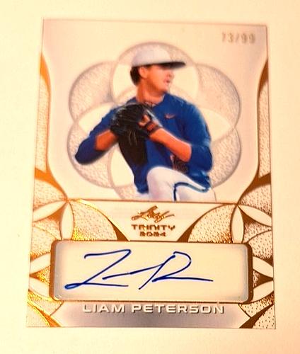 2025 Leaf Trinity Clear Signatures Bronze #LP1 Liam Peterson XRc Auto ...
