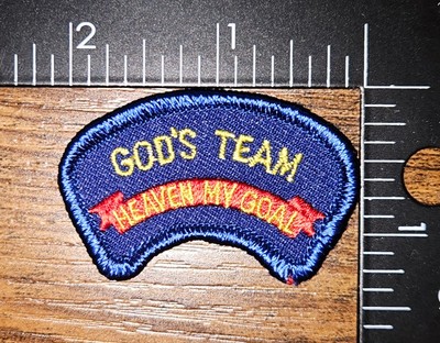 God's Team Heaven is My Goal Rocker Uniform Religious Religion Patch | eBay