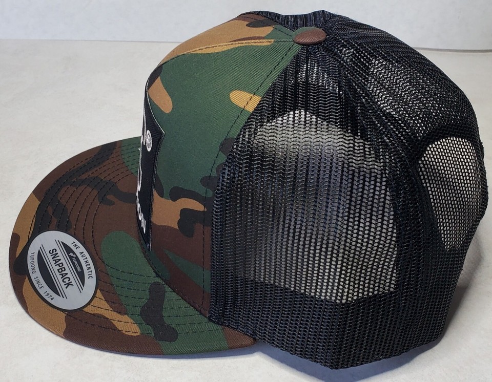 GLOCK Embroidered Patch Trucker Hat/YP Classics 6006 Flatbill Camo ...