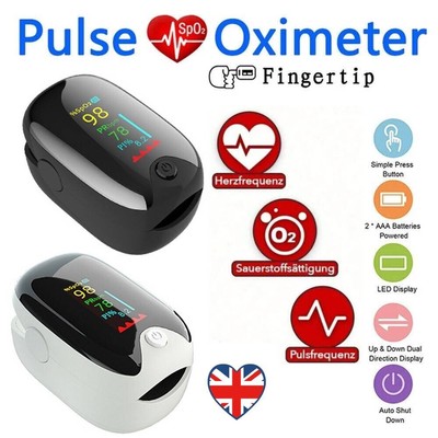 Fingertip Pulse Oximeter SpO2/PR Monitor with Perfusion Index for ...