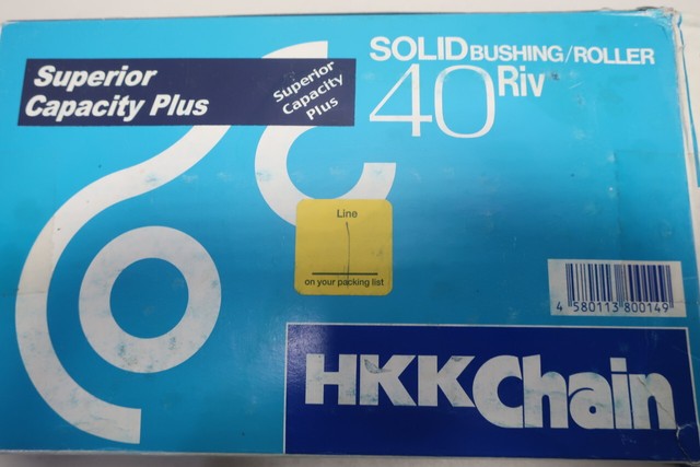 5x HKK Roller Chain 40 RIV 10 FT 240 Links Old Stock (two May Be ) for ...