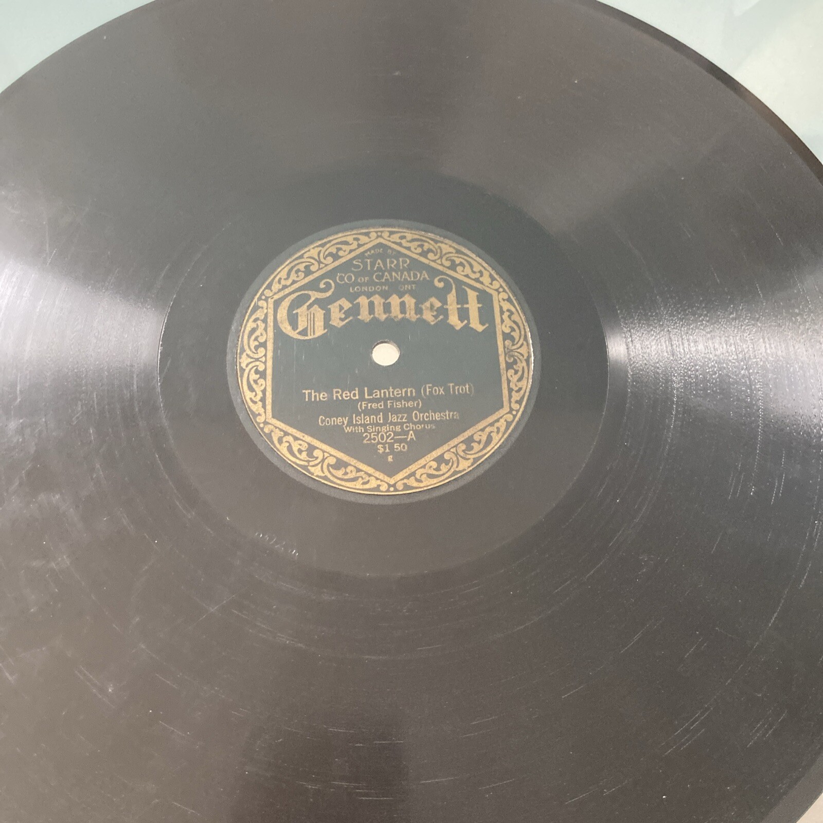 JAZZ 12-inch 78 rpm GENNETT 2502 CONEY ISLAND DANCE ORCH - The Red ...