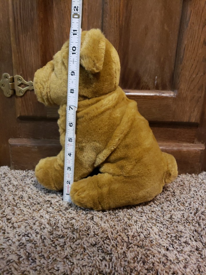 Vintage Roly Poly Shar-Pei Sitting Brown Dog Plush Stuffy 11" 12" | eBay
