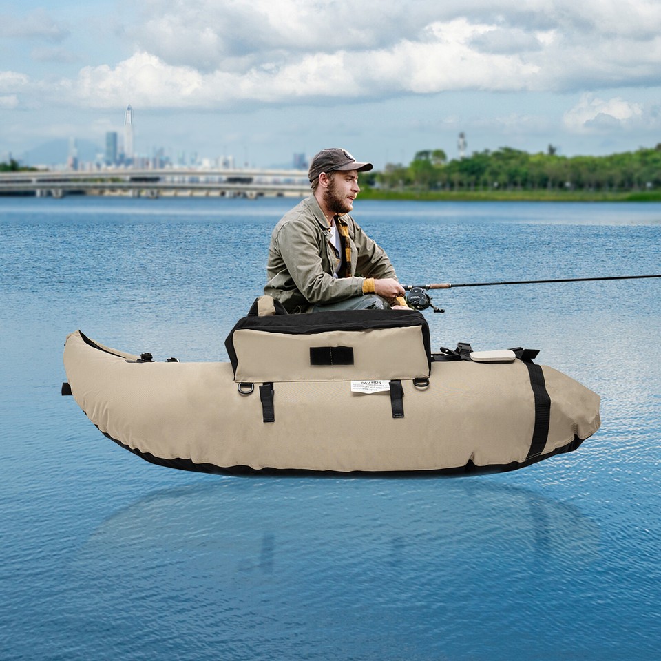 Portable Inflatable Fishing Boat Raft,Backrest Adjustable Angle, Blow ...