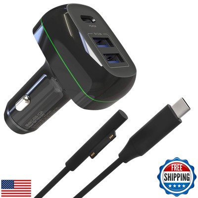 Surface Pro Car Charger Surface Laptop Car Charger, USB C Car Charger ...