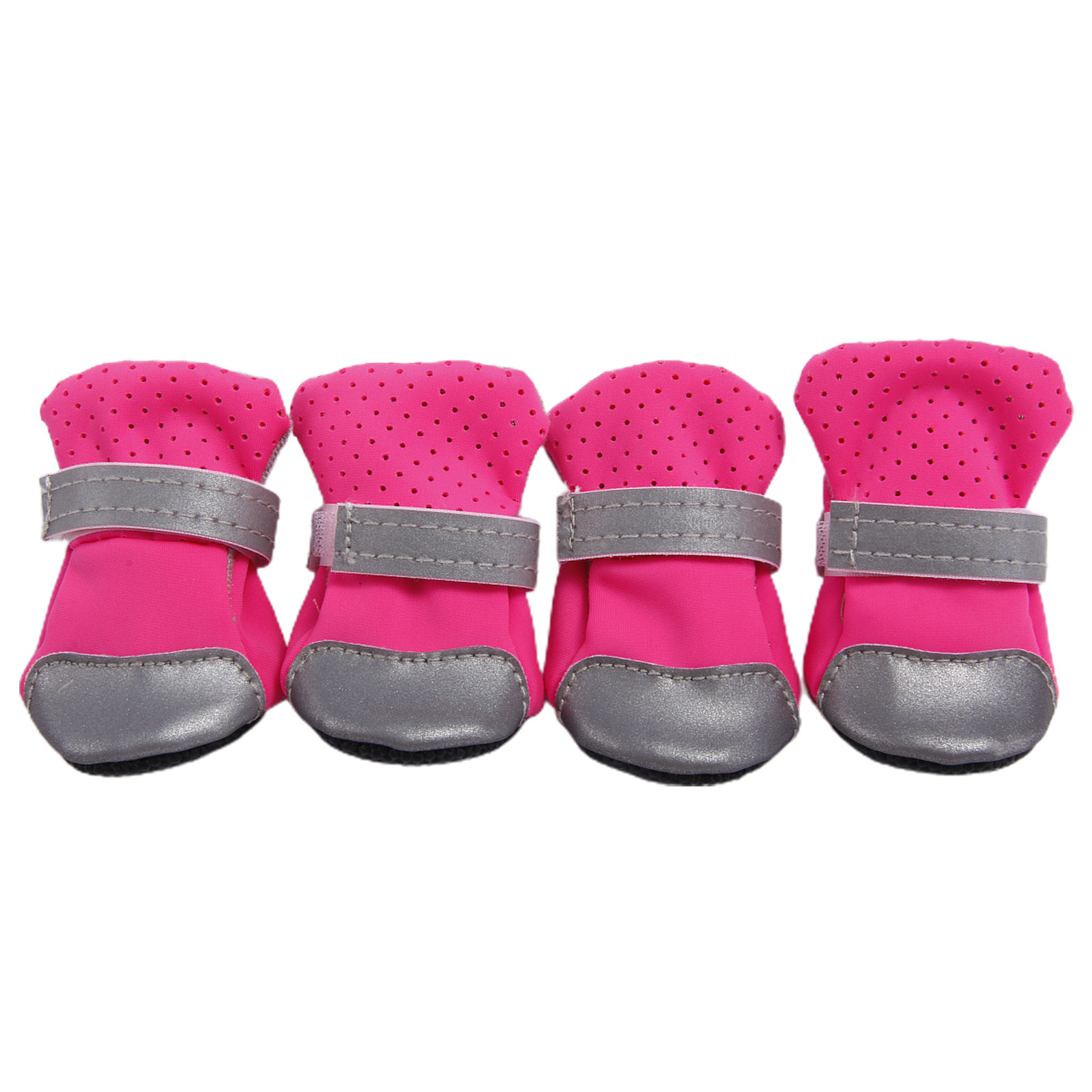 4Pcs Reflective Dog Puppy Shoes Pomeranian Teddy Bichon Soft-soled Pet ...