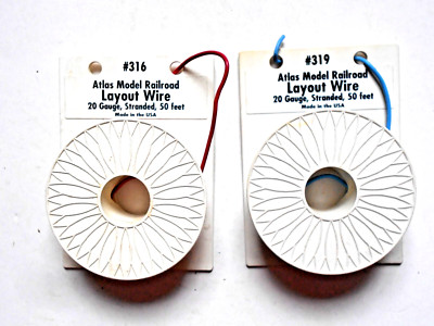 Atlas Model Railroad Layout Wire #316 & #319 20 Gauge, Stranded, 50 ft ...