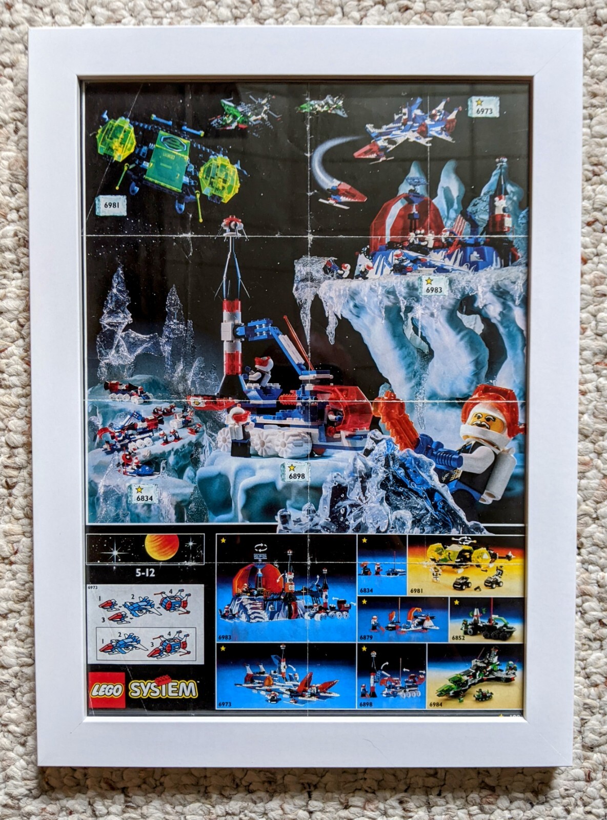LEGO System Classic Space Ice Planet 90's vintage *RARE* Poster Framed ...